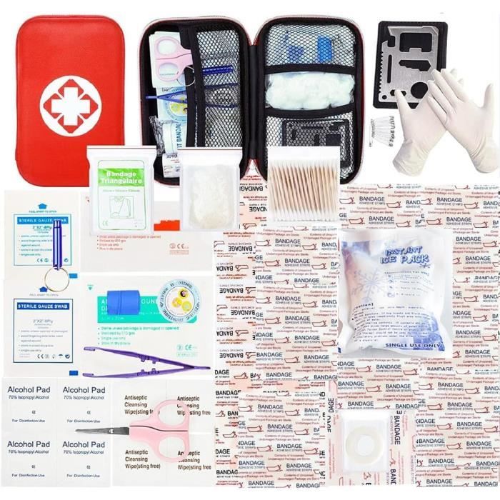 Trousse de Premier Secours, Basic Care Kit de premiers secours, Boîte Médical Portable pour la ...
