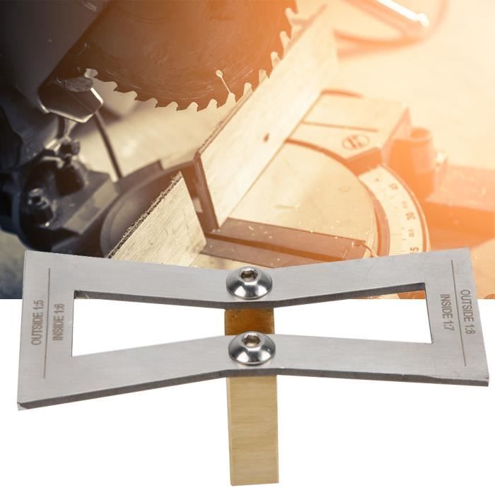 Outil de travail du bois - VBESTLIFE - Règle de queue d'aronde en acier inoxydable - Blanc - A ...