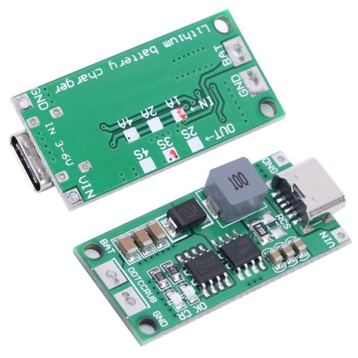 VBESTLIFE Module de chargeur de batterie Li‑ion boost Module de Chargeur de Batterie Li-ion ...