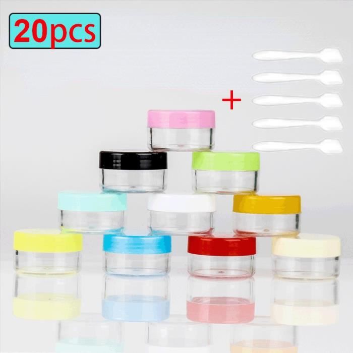 Lot de 20 Petit Pot Vide Cosmétique 15g(Couleur aléatoire) - Contenant ...