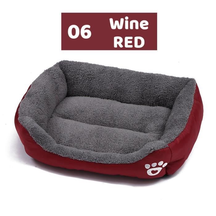 PET LIT,Wine Red-L 66cmX50cm--grand lit pour chien et chat, disponible ...