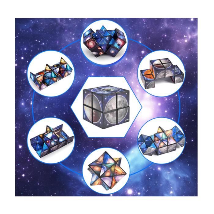 2 en 1 Cube Magique du Ciel étoilé,Magic Star Cube,Cube Soulager Le ...