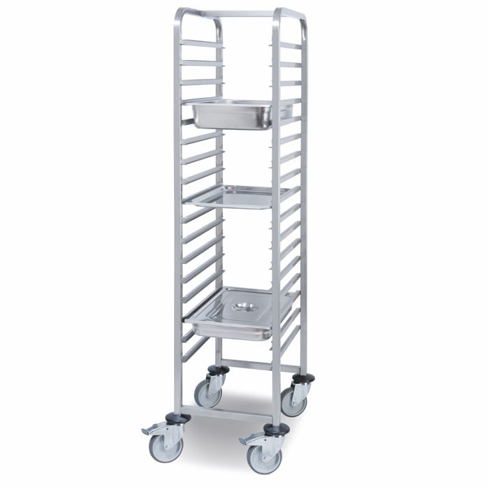 Chariot à Glissières avec 17 Niveaux pour Bacs GN 1/1 - Pujadas ...