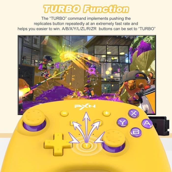 PXN 9607X Manette Switch sans fil avec Retour de vibrations, Gyroscope ...