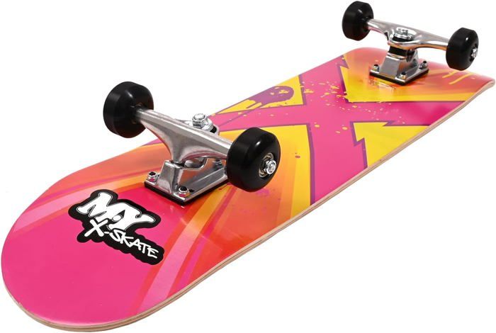X-Skate Complete Skateboard 31" Double Kick Beginner Skateboard For ...