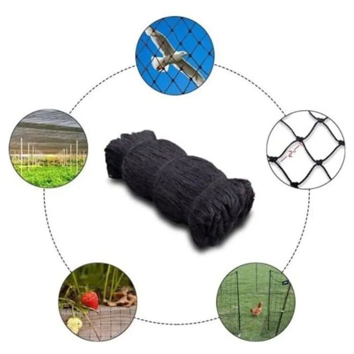 5M x 25M-Filet Anti-Oiseaux Filet en Nylon Noir pour Fruit Plant Fruit Filet Anti-Oiseaux Filet ...