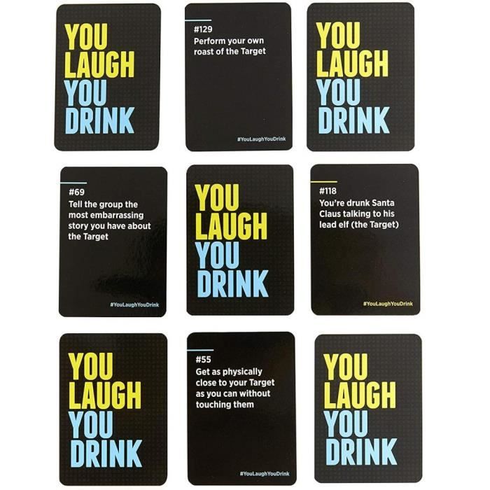 Jeu de société You Laugh You Drink - GENERIC - Jeux d'alcool - Blanc et ...