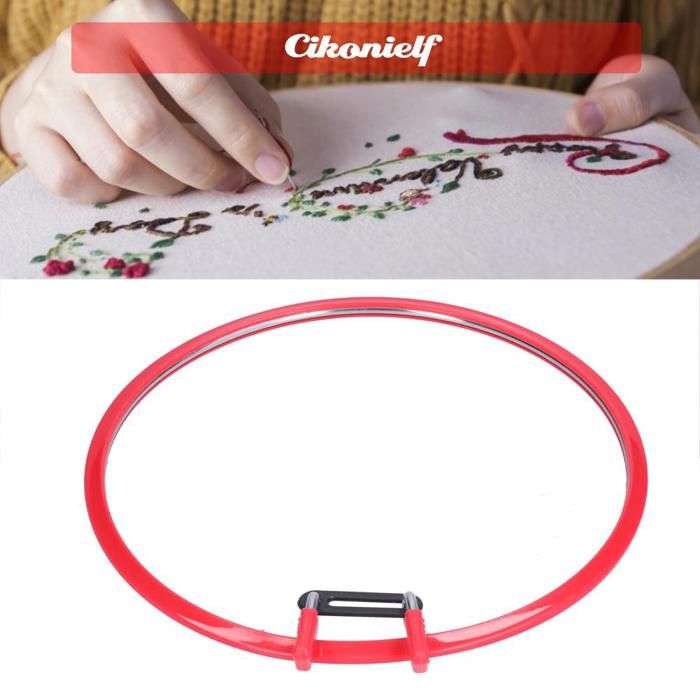 Zerone Cerceau de broderie Broderie en Plastique Rouge mercerie ...