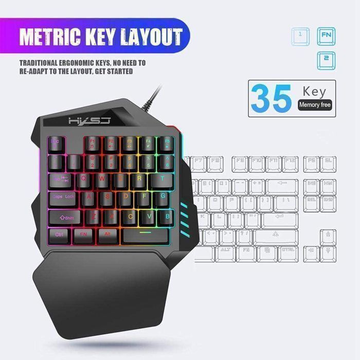 Jeux de Ensemble de Clavier Souris, Clavier Souris PS4, 35 Touches Mini ...