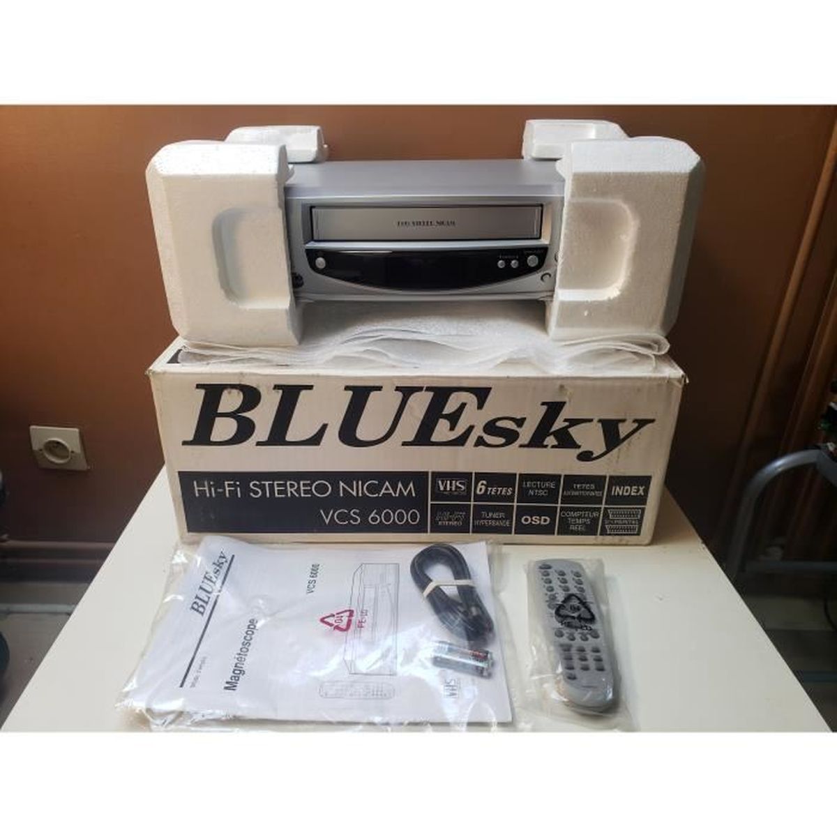 MAGNETOSCOPE BLUESKY VCS 6000 6 TETES HIFI STEREO LECTEUR ENREGISTREUR ...