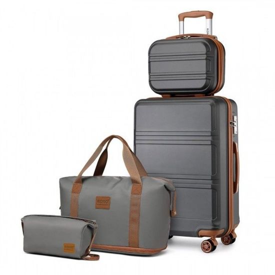Kono Set de 4 Valises de Voyage Rigide Bagage Cabine 51.5x38x21cm avec ...