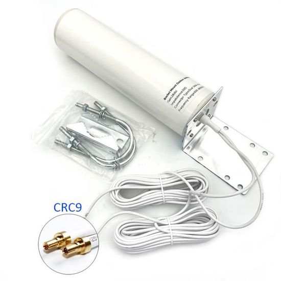 CRC9-Antenne extérieure 4G 5G 698-3800MHz 28dBi SMA, connecteur MAle Onmi, baril externe pour ...