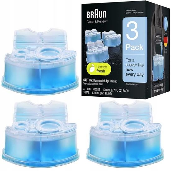 Cartouches de nettoyage - Braun - CCR3 - 3 pièces - Compatibles ...