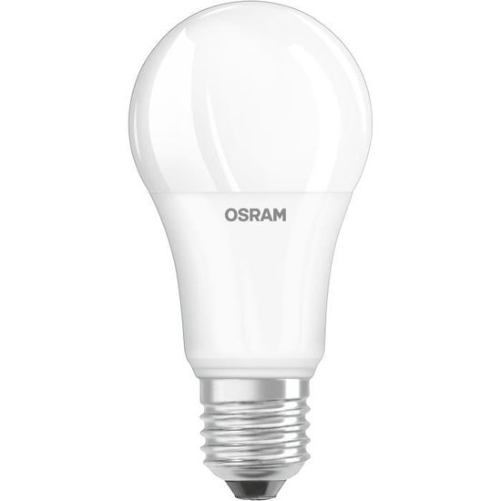 OSRAM-Ampoule LED dépolie standard E27 Ø6cm 2700K 13W = 100W 1521 Lumens Dimmable Osram ...