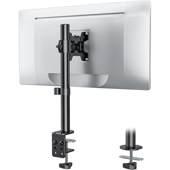 PC Monitor Stand Single Arm for Monitors up to 27 Inches,Fully ...
