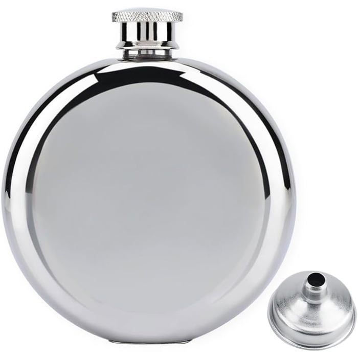 Bouteille Alcool Ronde Flasque a Alcool Whisky Flask 150 Ml En Acier ...
