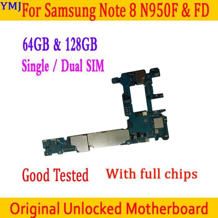 N950F-64GB 2SIM-Carte mère originale débloquée pour Samsung Galaxy Note ...