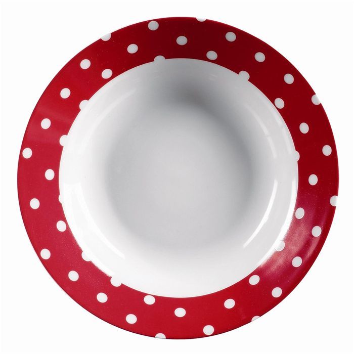 "POIS ROUGE" Service 18 pièces - Cdiscount Maison