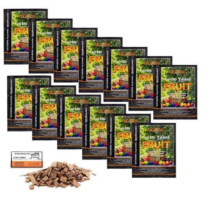 13 x Turbo Levure - Alcotec Turbo Fruit 60g, Levure pour la ...