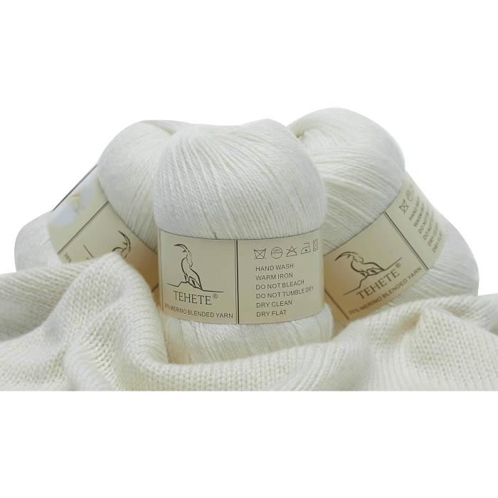 Fil De Laine, 35% Fil De Laine Mérinos, 3 Torons, 50 G, Pour Couverture ...