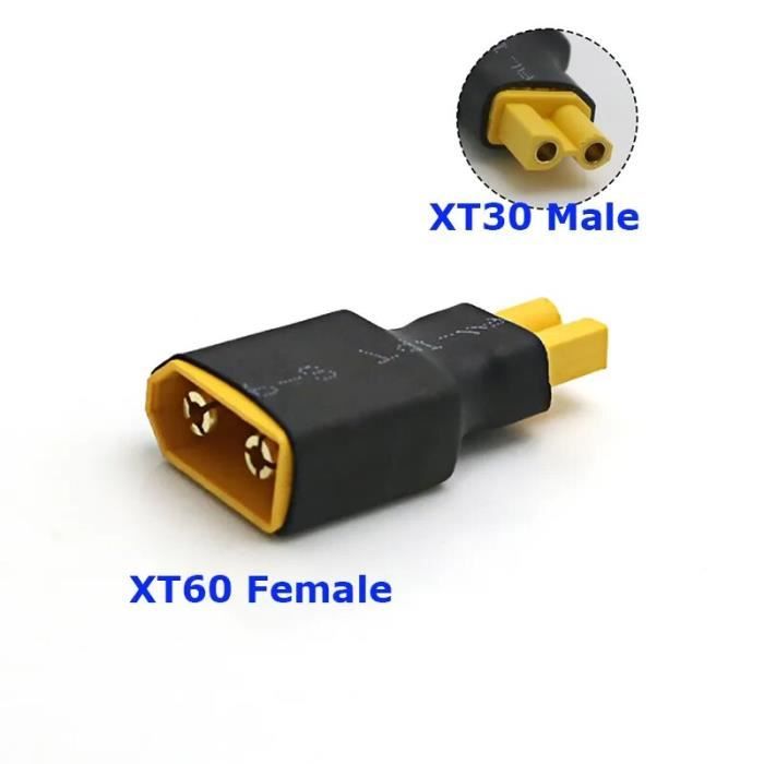 XT60-F à XT30-M - Adaptateur, connecteurs mâles femelles 4.0mm, prise banane RC, batterie Lipo ...