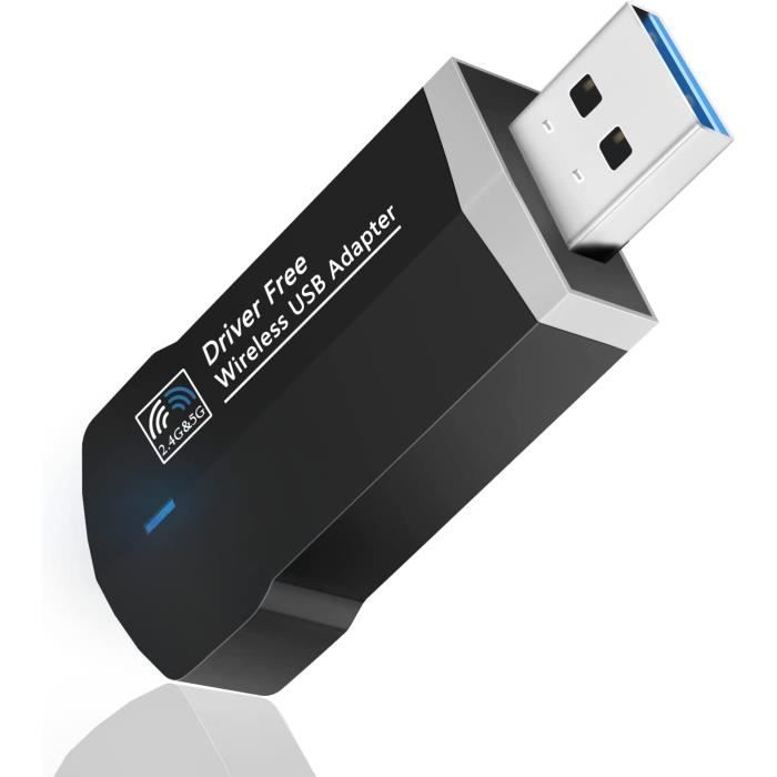 Clé USB WiFi 1300 Mbps pour PC 5G-2.4G Dual Band USB WiFi Adaptateur ...