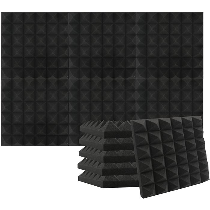 Panneaux de Mousse Acoustique, Panneau Absorbant 12 pièces Anti Bruit ...