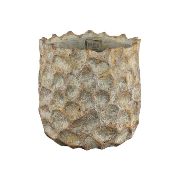 PTMD Ova Pot De Fleur - 50 X 50 X 50 cm - Ciment - Brown - Cdiscount Jardin