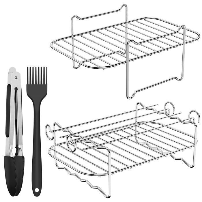 Cuiseur vapeur,Support de friteuse à Air en acier inoxydable, grille de cuisson, panier de ...
