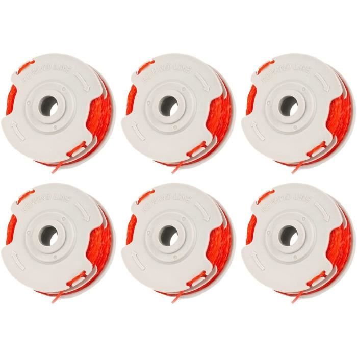 Lot de 6 Bobines et Lignes de Rechange pour DéBroussailleuse FLY021 pour DéBroussailleuses Sans ...