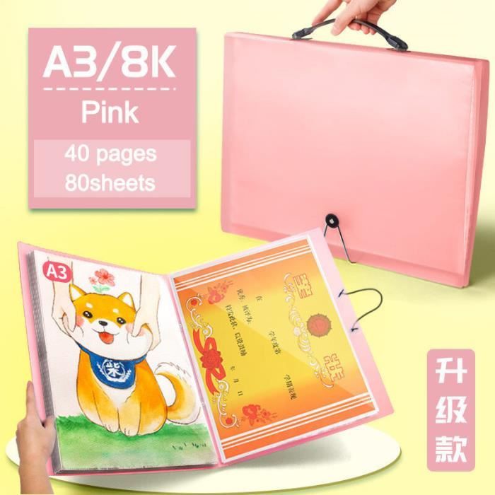 Classeur,A3 – classeur pour Album photo 8K, organiseur de stockage pour ...