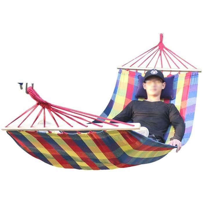 Hamac Toile Tissu Hamac Portable Lit battant Portable avec Barre ...