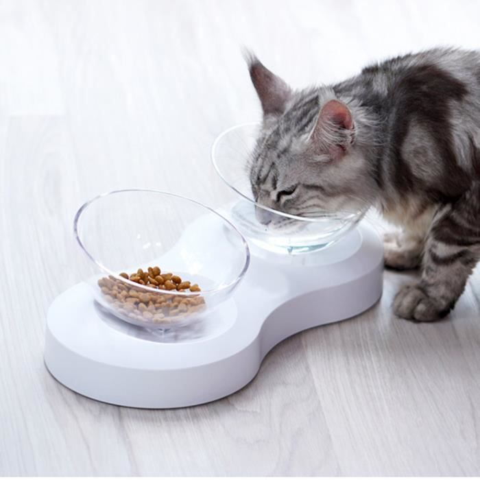 Sonew Bol pour chat double Mangeoire pour animaux de compagnie Chats ...