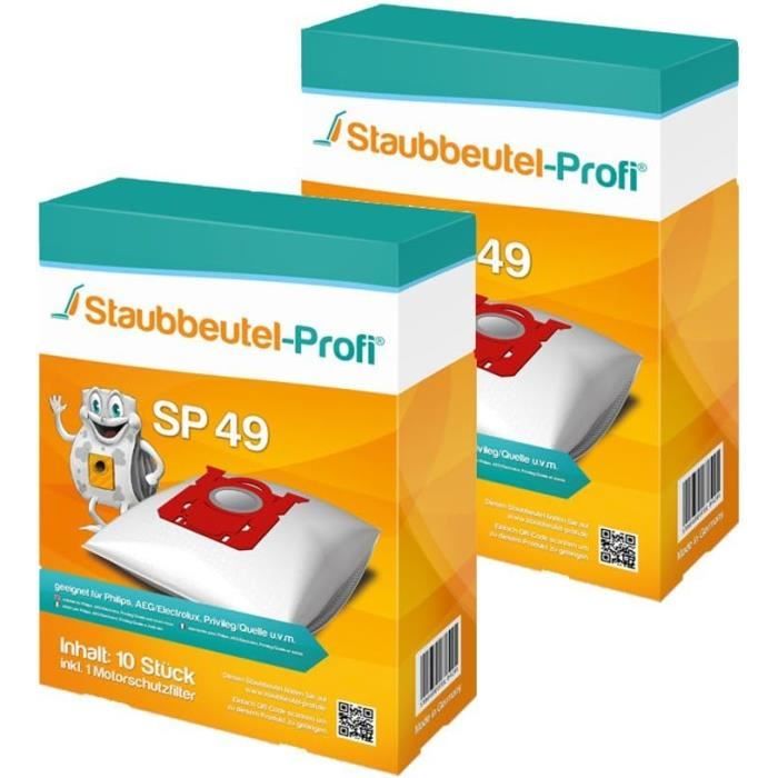 10 Sacs D'Aspirateur Sp6 De ® - Compatible Avec Swirl S67, Swirl S62 ...