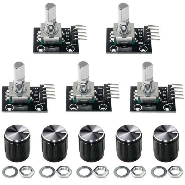 Ky-040 Rotary Encoder 360 Degrés Codeur Rotatif 5 Pcs De Codeur Avec ...