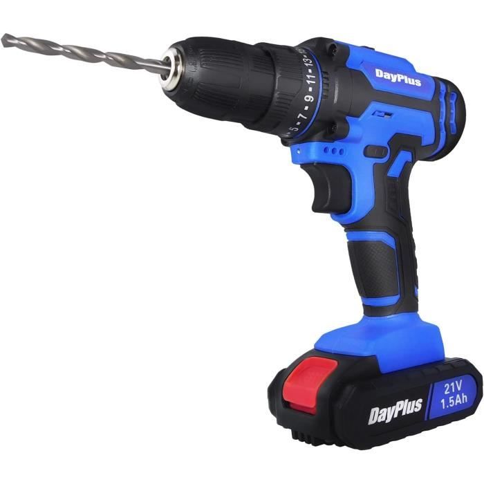 Foreuse Sans Fil 21V Perceuse Électrique Avec 2 Batteries Et Chargeur 2 ...