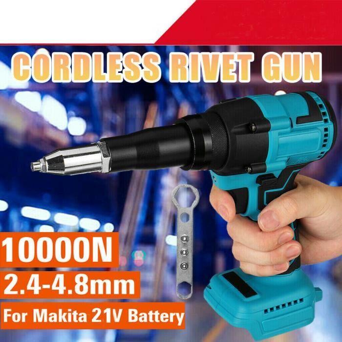 Pistolet à riveter électrique Sans fil Sans balais 2.4-4.8mm Pistolet à riveter électrique pour ...