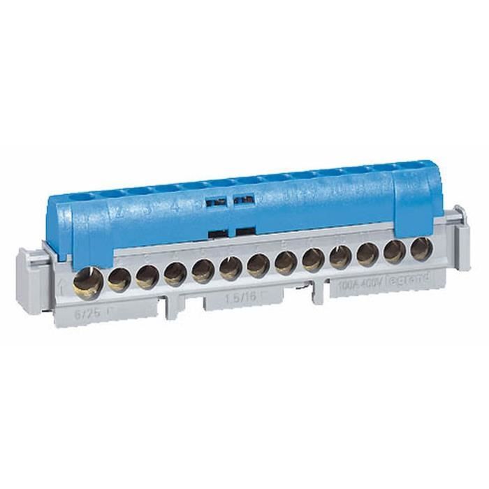 Bornier de répartition - LEGRAND - AX17 - Isolé IP 2X - 1 connexion 6 à ...