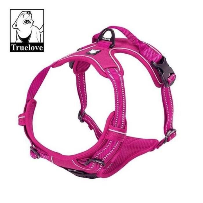 S - Fuchsia - Harnais rembourré pour chien accessoire réfléchissant en ...