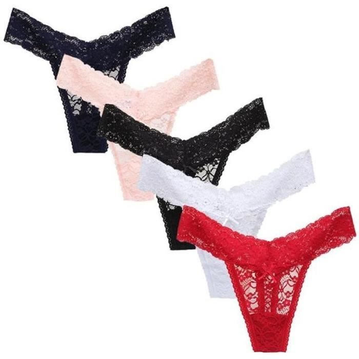 Ensemble de pantalons string sexy pour femmes en dentelle - TANGA ...