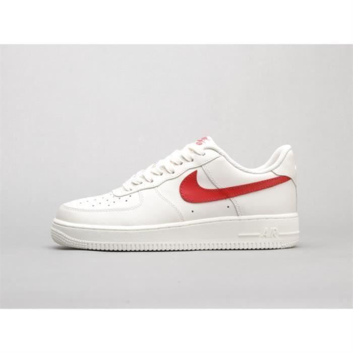 Nike Air Force 1 Low White Hook Blanc rouge - Cdiscount Chaussures