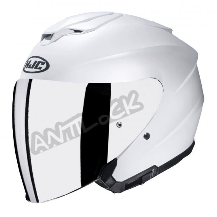 HJC JET i30 SEMI MAT BLANC AVEC VISIÈRE MIROIR IRIDIUM - Cdiscount Auto