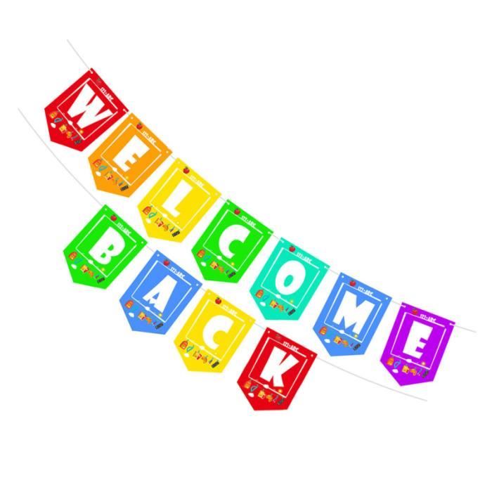 1 SET bienvenue Banner School Classroom Campus banderole - banniere ...