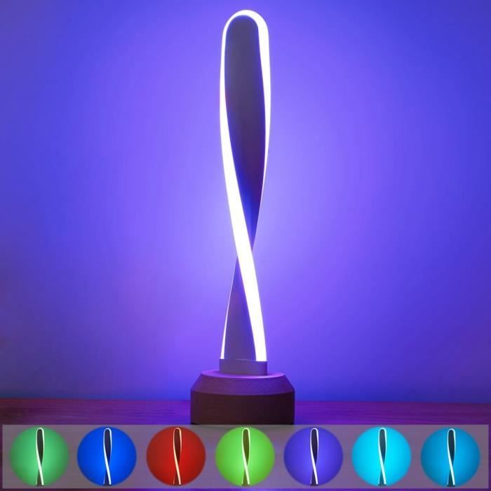 BASRAE RGB Lampe de Table,Moderne LED Lampe de Chevet Chambre Adultes ...