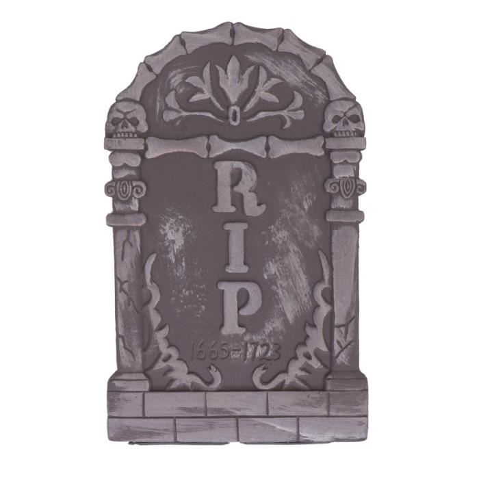 Skeleton Tombstone Haunted House Stone Grisly Props DECORATION DE FETE ...