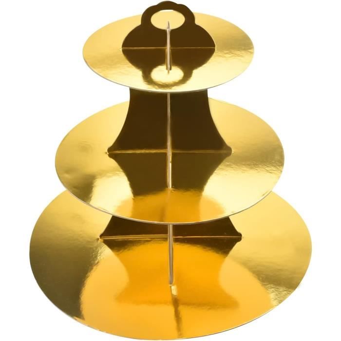 Présentoir Gâteau Carton, Support À Cupcakes 3 Niveaux, Dessert Tour D'Affichage Plateau ...