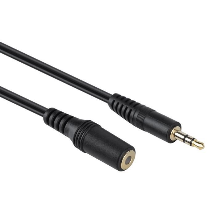 Câble audio - YOSOO - Câble d'extension 3,5 mm - Noir - Longueur 10m à ...