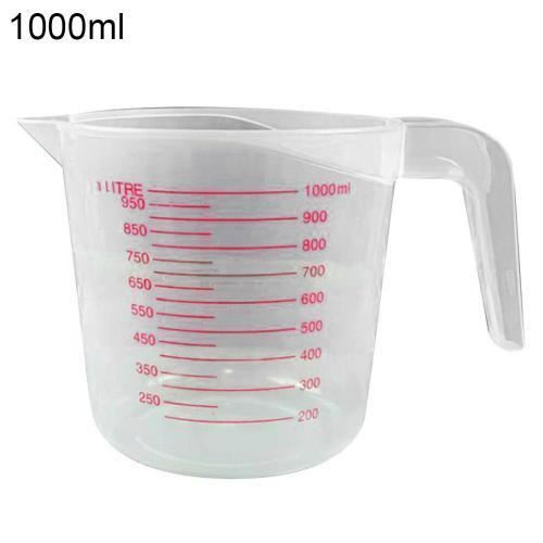 VERRE DOSEUR,1000ml--Gobelet de mesure Transparent en plastique, 250-500-1000ml, verre de ...