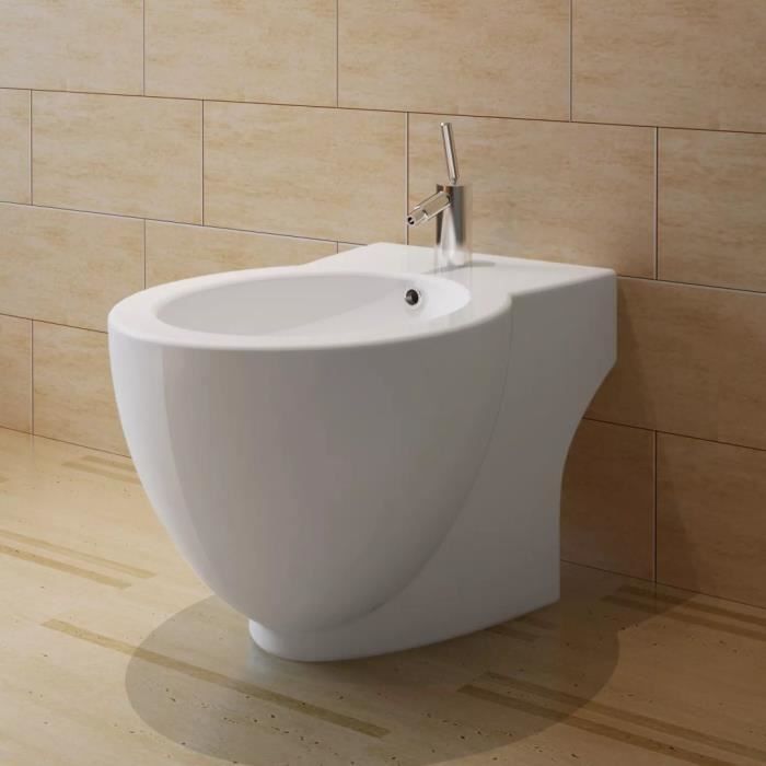 ZJCHAO Set de cuvette et bidet céramique Blanc - HAUTE QUALITÉ - DX8350 ...