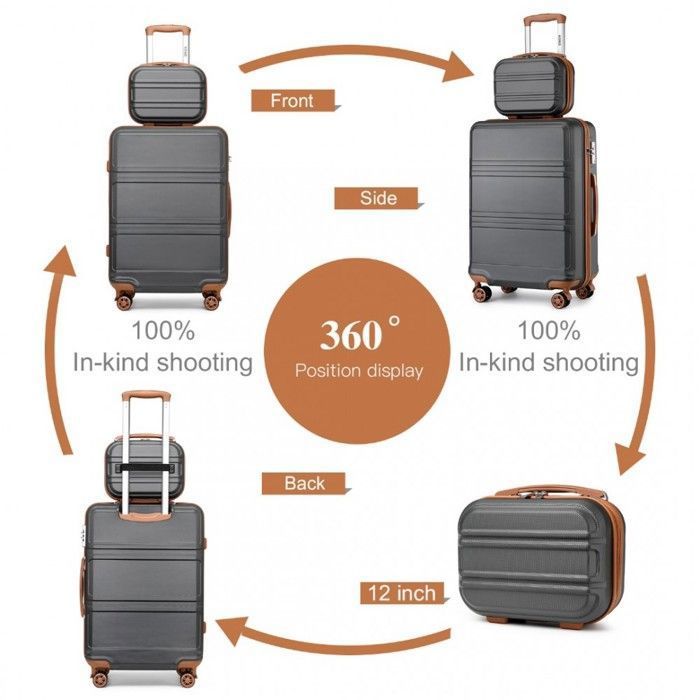 Set de bagages - KONO - Set 4 pièces - Valise cabine 51,5x38x21 cm ...